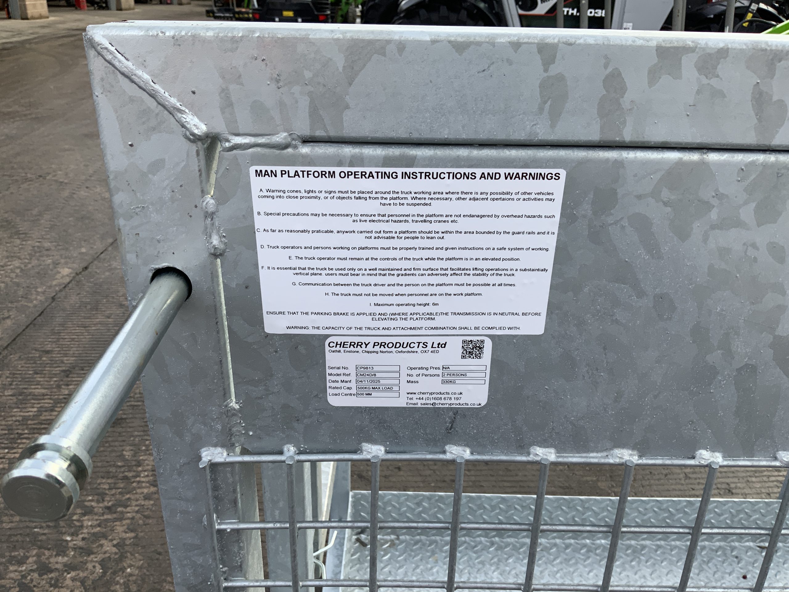Cherry Product CM24 D/8 Man Cage - RJ and KD McLean Ltd - Tractors and ...